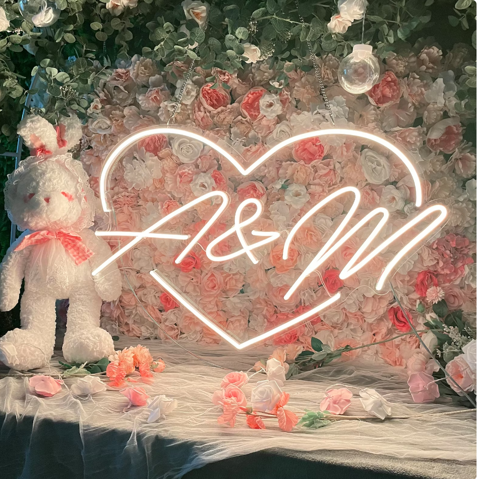 Light Up Your Love: Dazzling Wedding Decor with Custom Neon Signs ...
